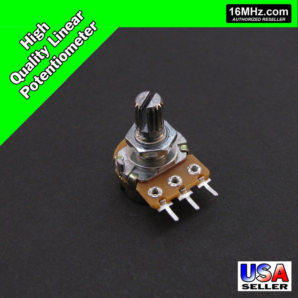 3x 20K OHM Linear Taper Rotary Potentiometers B20K POT with Black Knobs ...