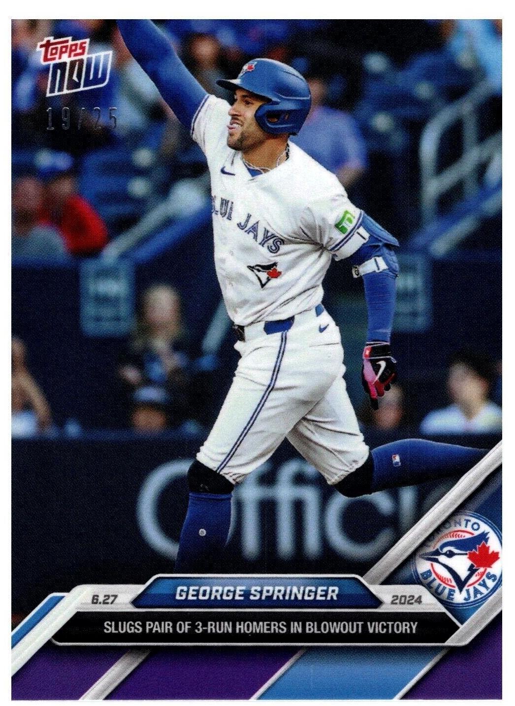 2024 Topps Now - George Springer #354 Purple /25 for sale online | eBay