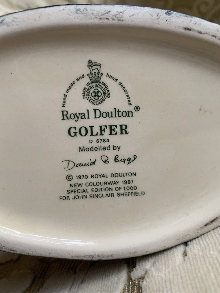 ROYAL DOULTON GOLFER LARGE CHARACTER JUG - SPECIAL EDITION D6784 | eBay UK