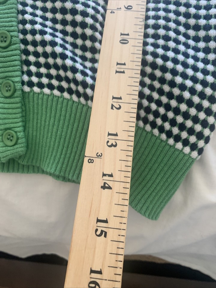 Y2K Cotton blend Cardigan Green Colorblock Retro Scene Clueless Small ...