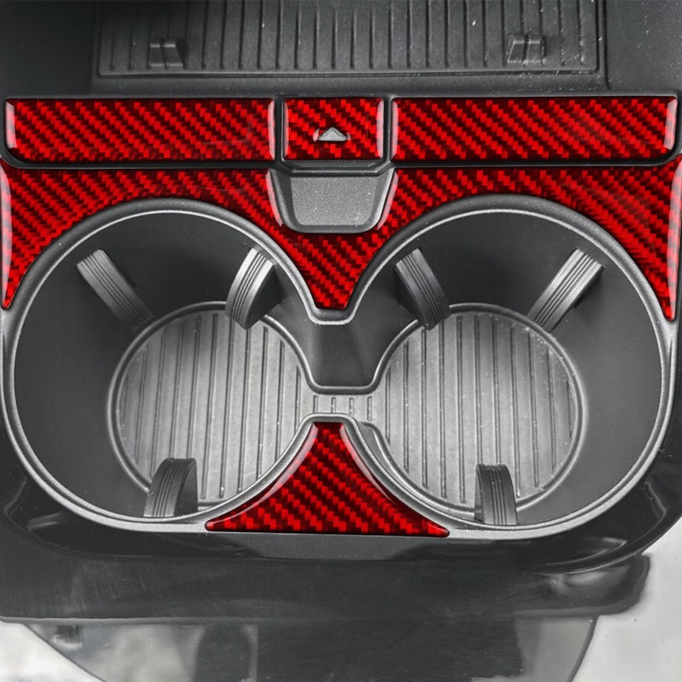 Carbon Fiber Car Center Water Cup Frame Stickers Trim for Toyota Prius ...