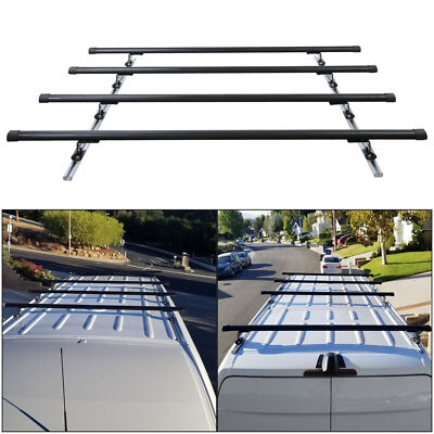 144" Roof 4 Cross Bar Ladder Rack W/Side Rails For 07-up Mercedes Benz ...