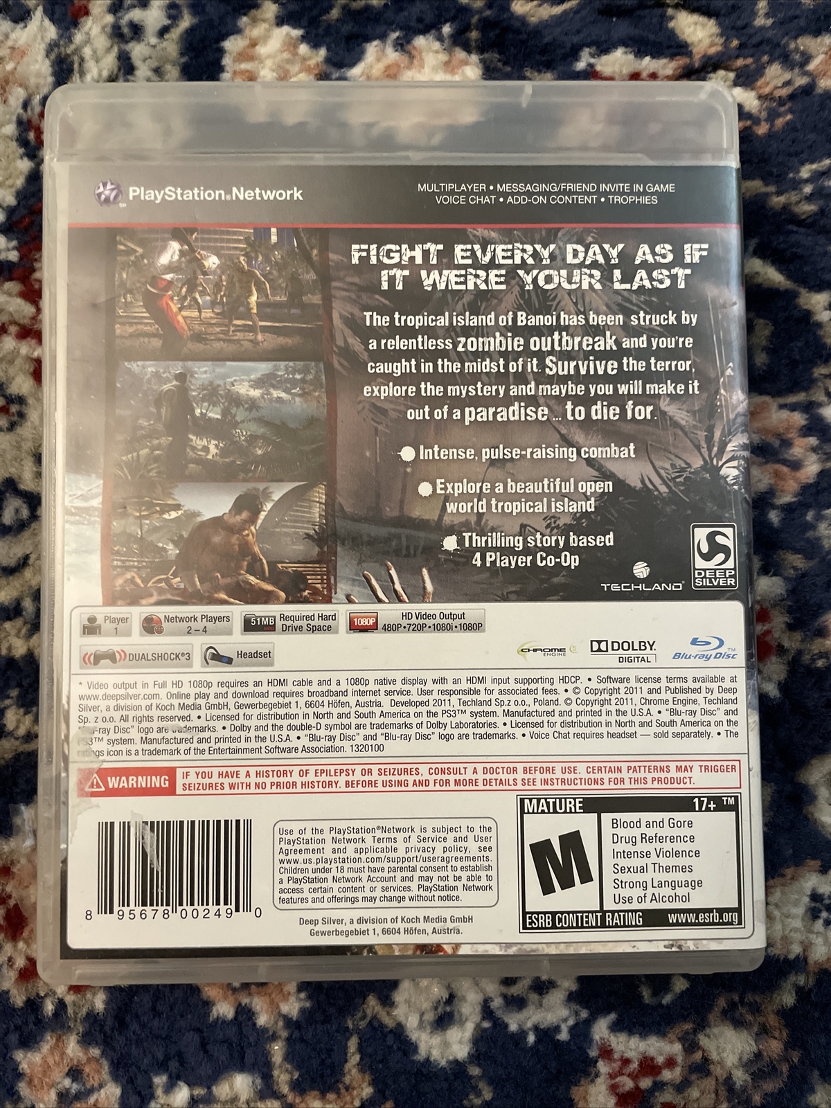 Dead Island (Sony PlayStation 3, 2011) 895678002490 | eBay