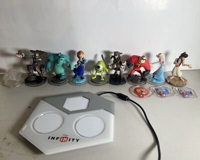 Disney Infinity Action Figures Lot of 8 & Infinity Portal -Untested | eBay