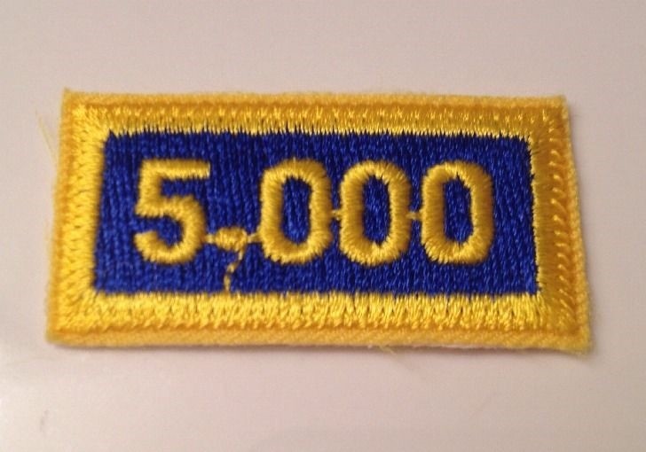 5,000 Mile Motorcycle Club Jacket Sew-On Embroidered Patch Biker Vest ...