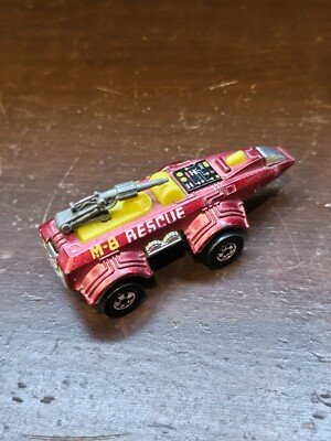 Hot Wheels Vintage 1978 Spacer Racer Metallic Red Space Car M-8 Rescue ...