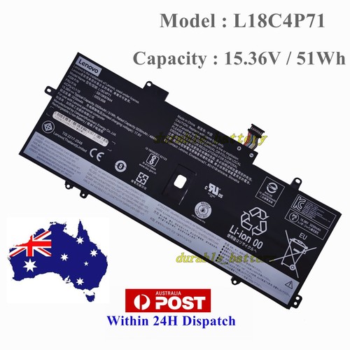 New Genuine Battery L18C4P71 For Lenovo ThinkPad X1 Carbon 7th 8th Gen ...