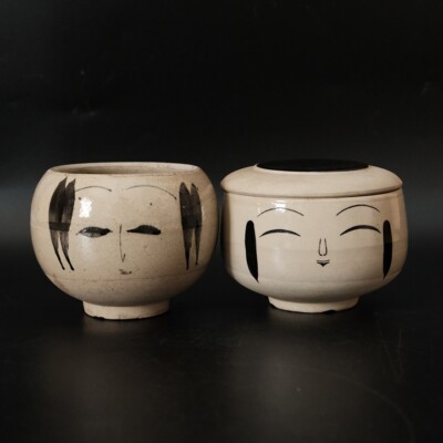 1122a Japanese Mashiko ware pottery Kokeshi Tea Bow 2PSC | eBay