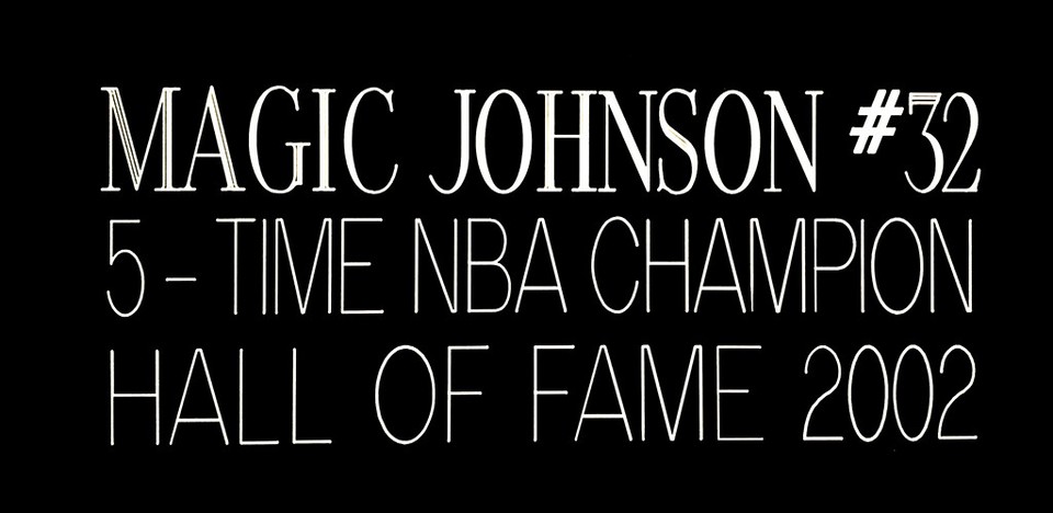 Magic Johnson Autographed & Framed Purple Los Angeles Jersey Auto ...