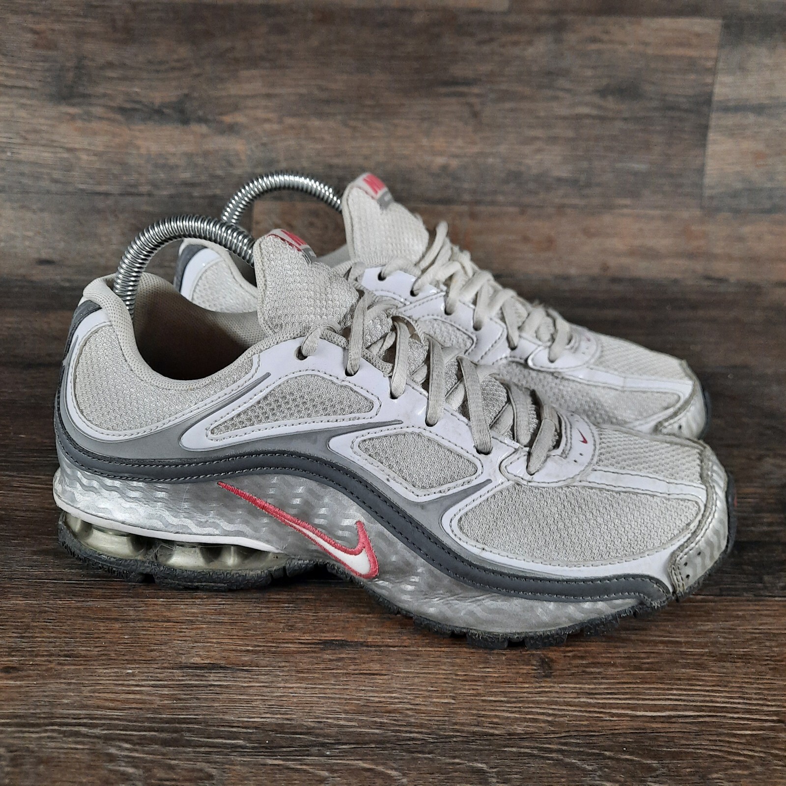 Nike Reax Run 5 Womens Shoes Size 8 White Metallic Silver Pink 407987 ...