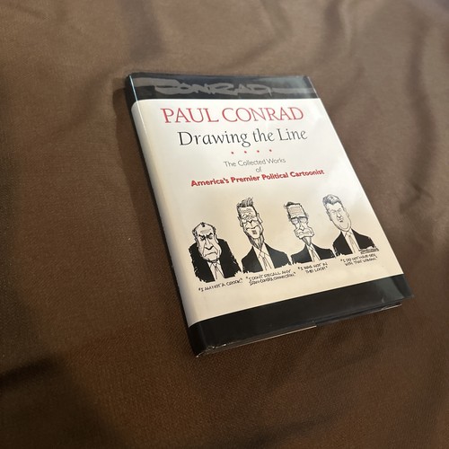 Paul Conrad Drawing The Line 1999 HC DJ 1st Edition Printing USA Vintage | eBay