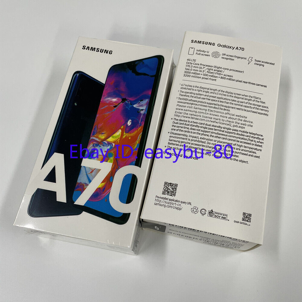 Samsung Galaxy A70 SM-A705FN/DS Dual SIM 128GB Unlocked Smartphone- New ...