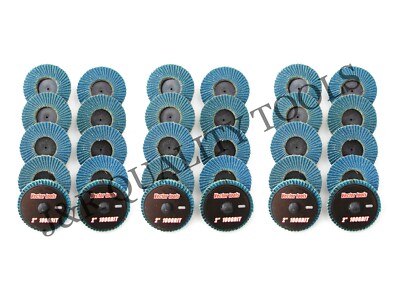 (30pk) 2" Inch 100 Grit Flap Sanding Disc Wheels Type R R-Lock Twist ...