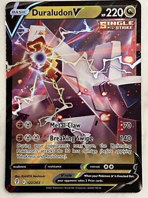 Pokemon Card - Duraludon V 122/203 - Evolving Skies - Ultra Rare, NM | eBay