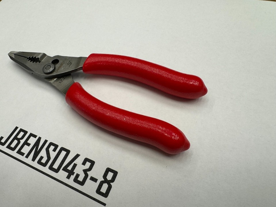 Snap-On Tools USA RED 5" Soft Grip Mini Long Nose Slip Joint Pliers ...