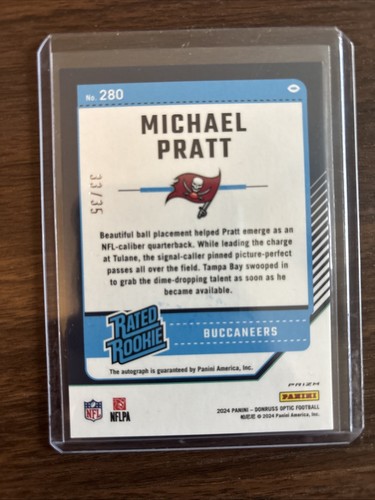 2024 Panini Donruss Optic Michael Pratt Rated Rookie Auto /35🔥🔥 | eBay