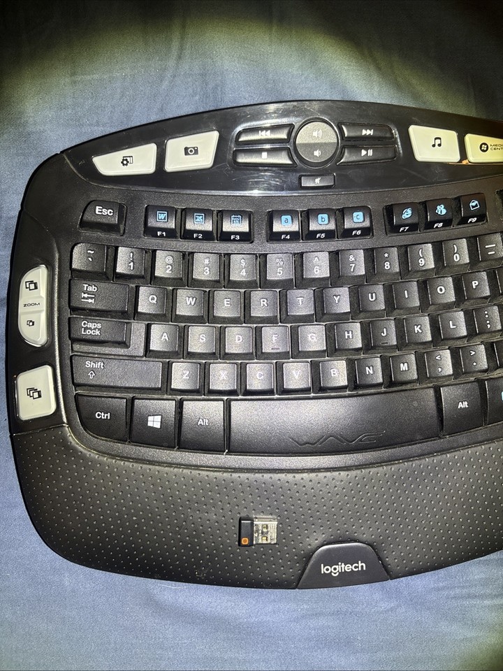 Logitech K350 Comfort Wave Ergonomic Wireless Keyboard With Dongle ...