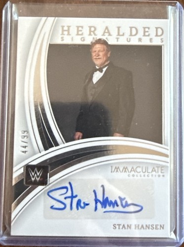 Stan Hansen Auto 2022 Panini Immaculate WWE Heralded Signatures ...