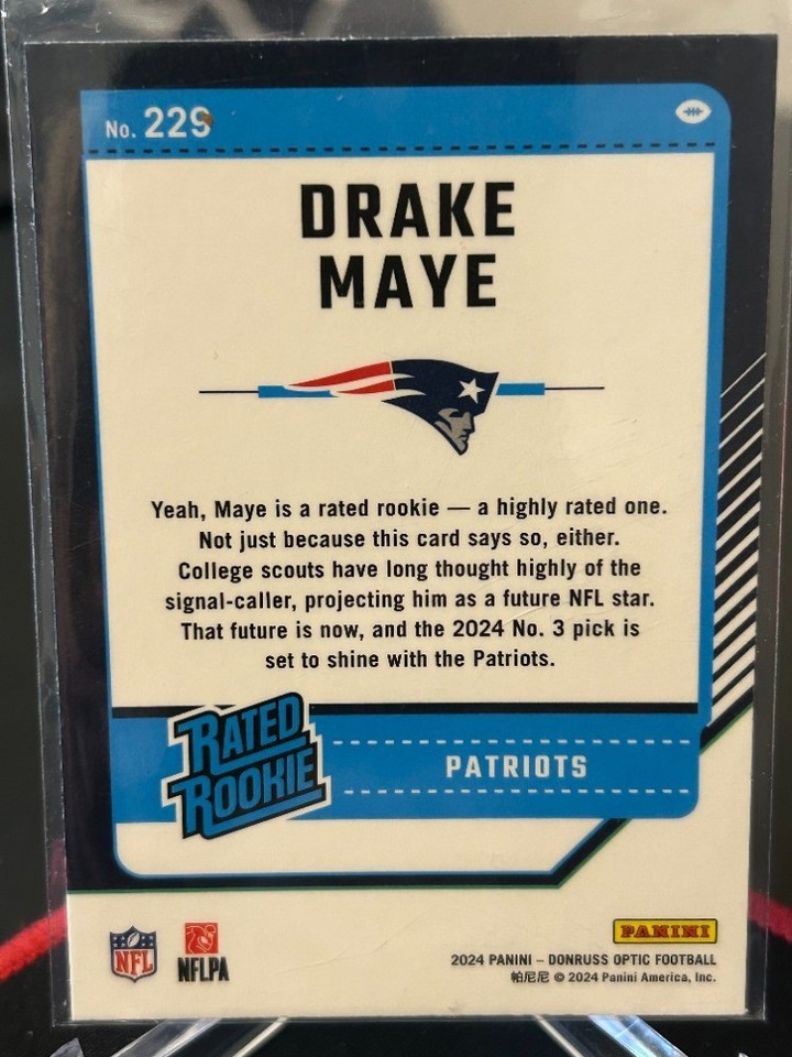 2024 Panini Donruss Optic - Rated Rookie Drake Maye #229 (RC) | eBay