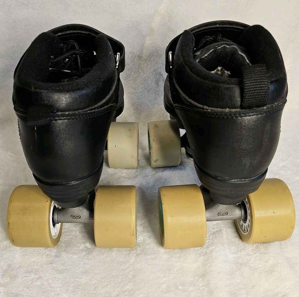 Riedell Dart Black Skates Size 4 Radar Presto Wheels Bionic ToeStops | eBay