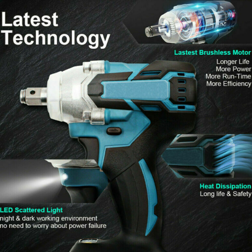 Cordless Impact Wrench for MAKITA DTW285Z 1/2" 18V Electric Drill ...