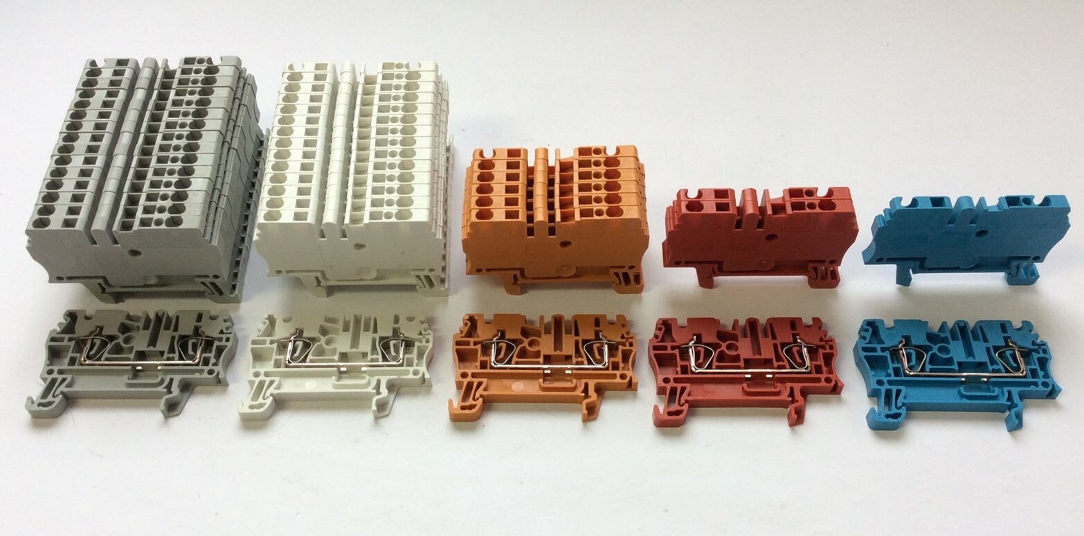 Lot of 43 Allen Bradley 1492-L3 Spring Clamp Terminal Blocks 600V 25A ...