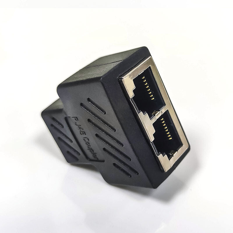 RJ45 Port Network Cable Splitter Extender Plug Adapter Split Into Two ...