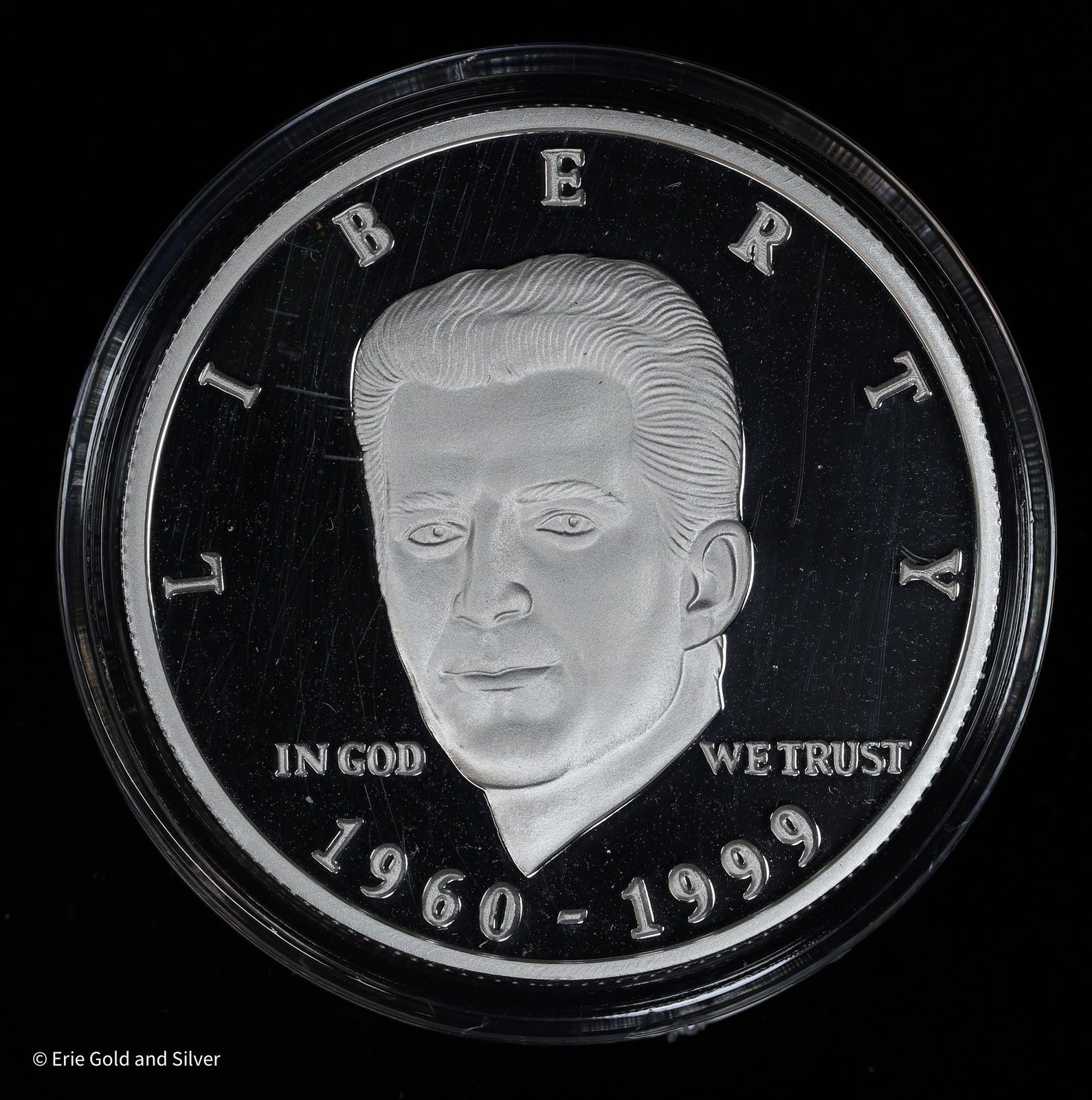 1960-1999 John F Kennedy JFK Jr USA Salutes You 1 oz .999 Silver Round ...