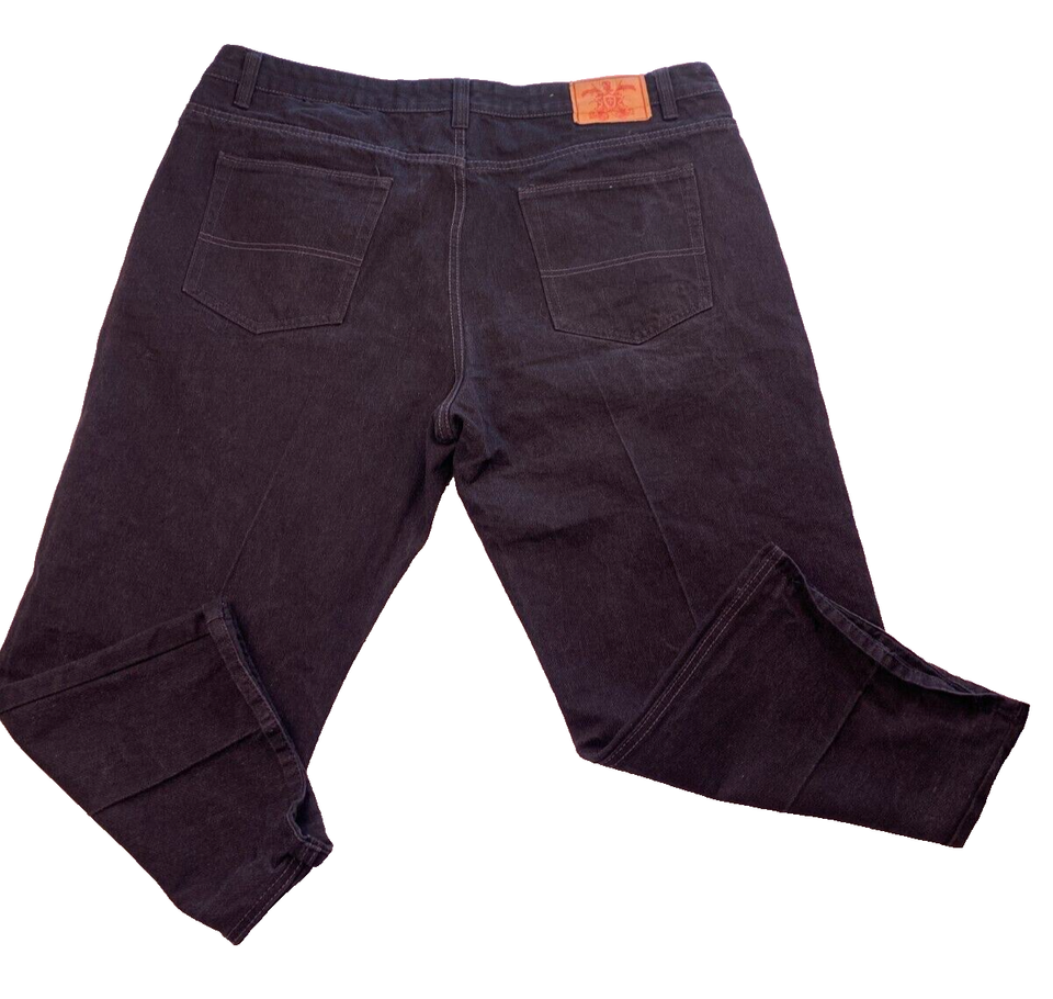 PJ Mark Jeans 44x32 (42x23) Mens Black Denim Straight Leg Relaxed Fit ...