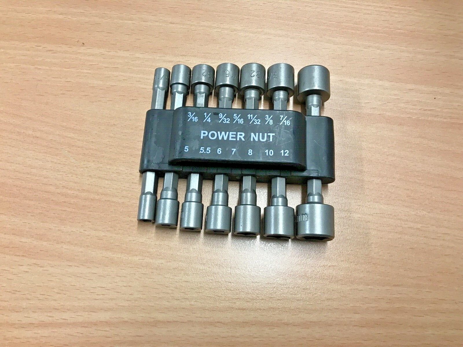 14pc SET TEK Roofing Screw Drill Bit Socket Nut Wrench Hex Shank Metric ...