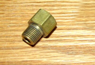 1956 1957 58-64 CHEVY FUEL LINE to FUEL FILTER BRASS FITTING ** USA ...