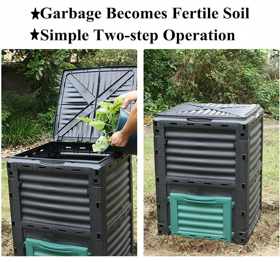 Eco Friendly 300L Gardening Composter Bin Organic Waste Compost ...