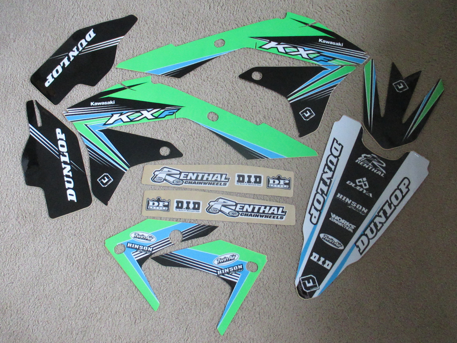 FLU DESIGNS PTS2 TEAM KAWASAKI GRAPHICS KX450F KX450 2016 2017 2018 | eBay