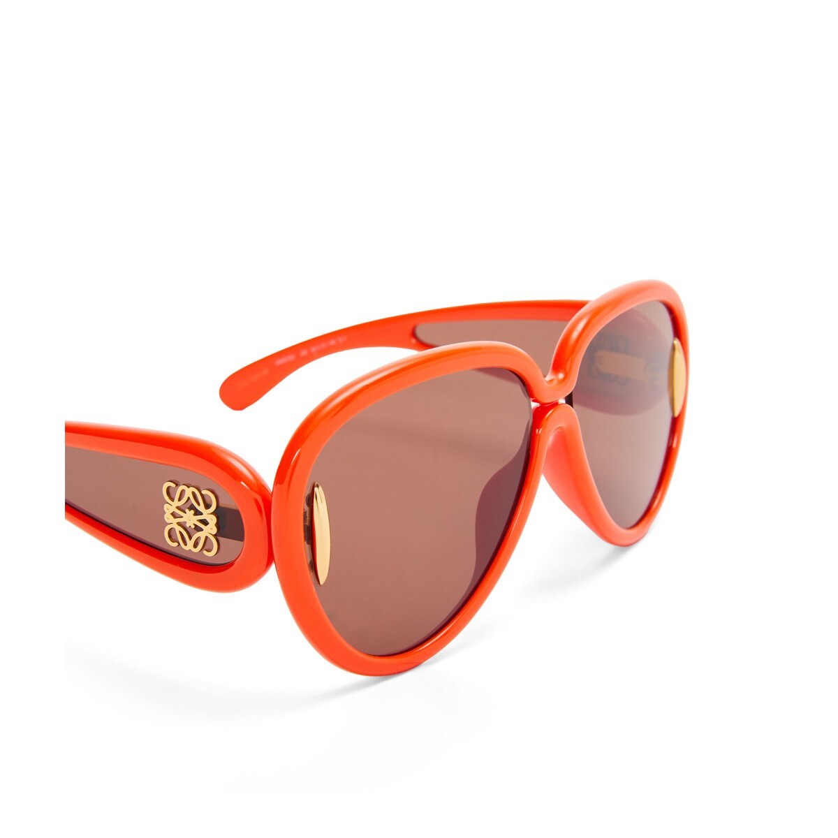 LOEWE LW 40132I 42E Paula's Ibiza Aviator Red Gold Brown Lens Large ...