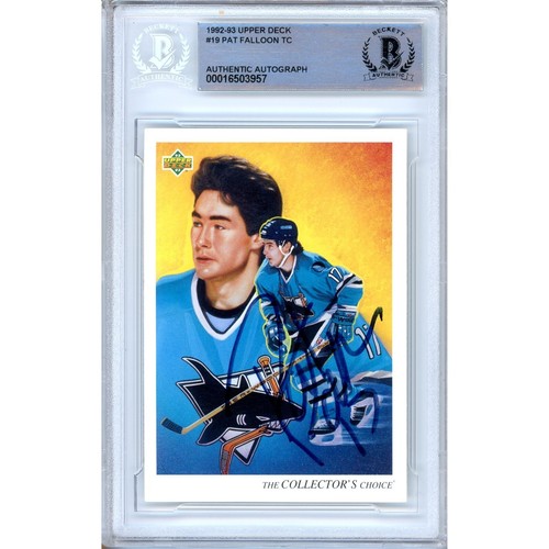 Pat Falloon San Jose Sharks Auto 1992-93 Upper Deck Hockey Signed BAS ...