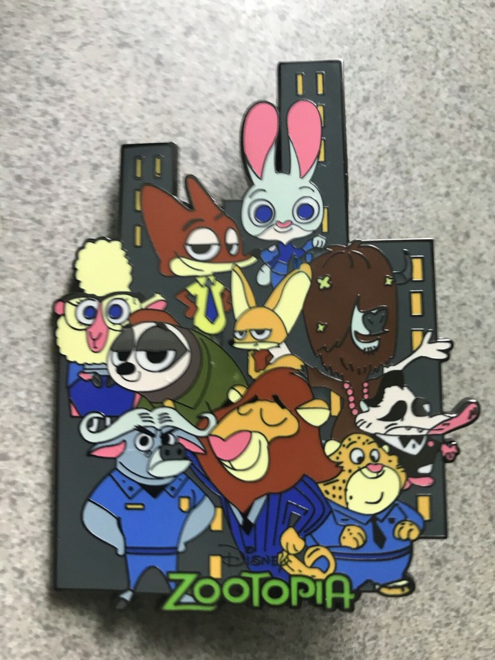 PIN ZOOTOPIA 3 INCH JUMBO FANTASY CLUSTER JUDY HOPPS NICK WILDE ...