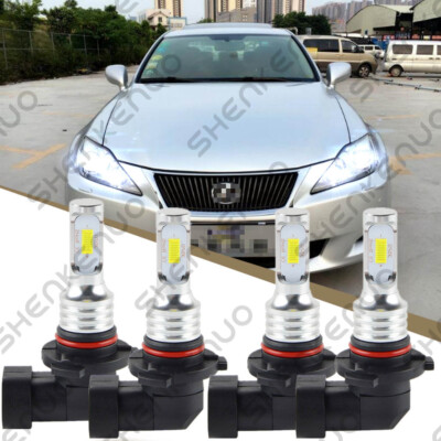 6000K White LED Headlight Bulbs for Lexus IS300 High & Low Beam 2001 ...