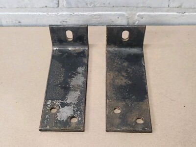 JEEP CJ 1972-75 Factory Fuel Gas Tank Skid Plate Mounting Bracket Pair ...