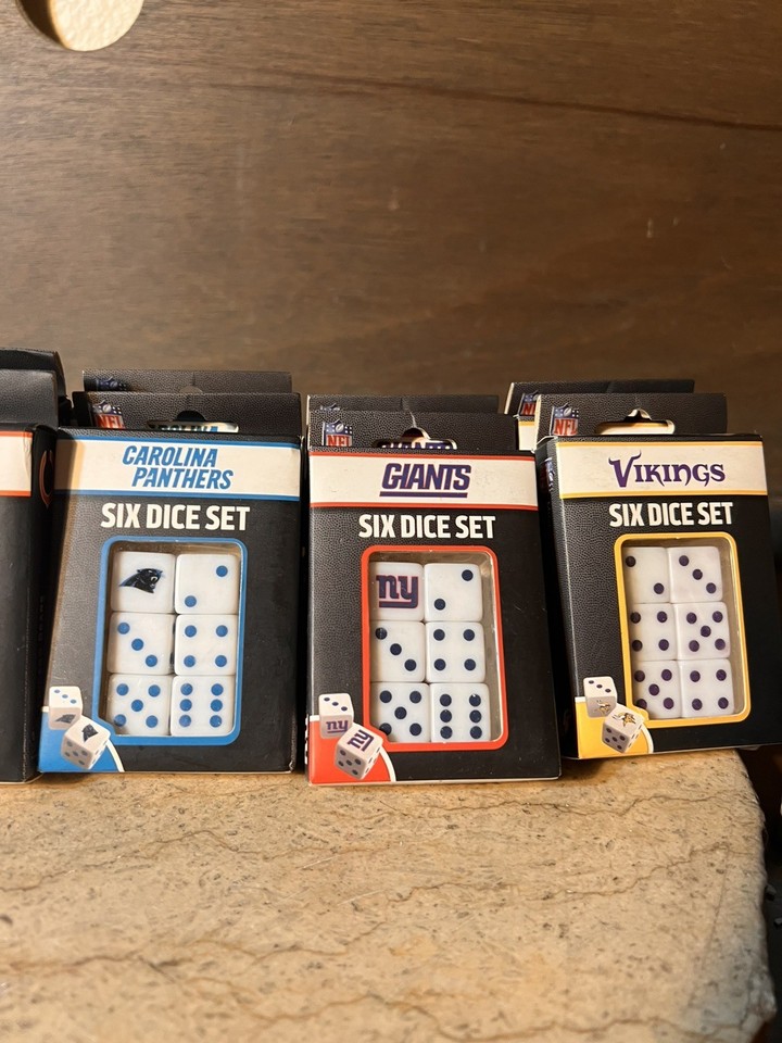 NFL New DICE SETS PERFECT FOR STOCKINGS ONE PACK PER ORDER PICK YOUR ...