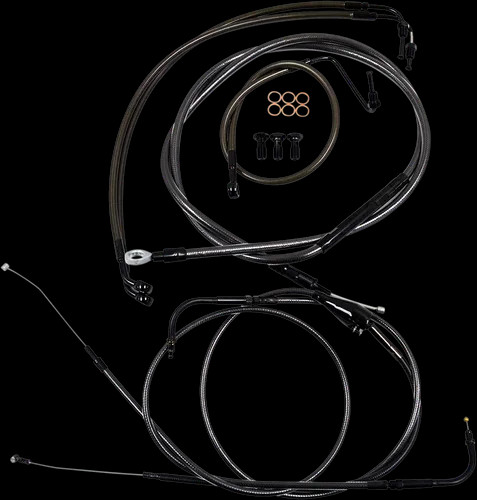 LA 15-17in Midnight Std Handlebar Controls Kit w ABS HD Road King ...