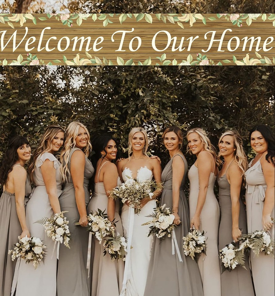 Welcome to Our Home Large Banner, New Home Lawn Decor, Rustic Welcome ...