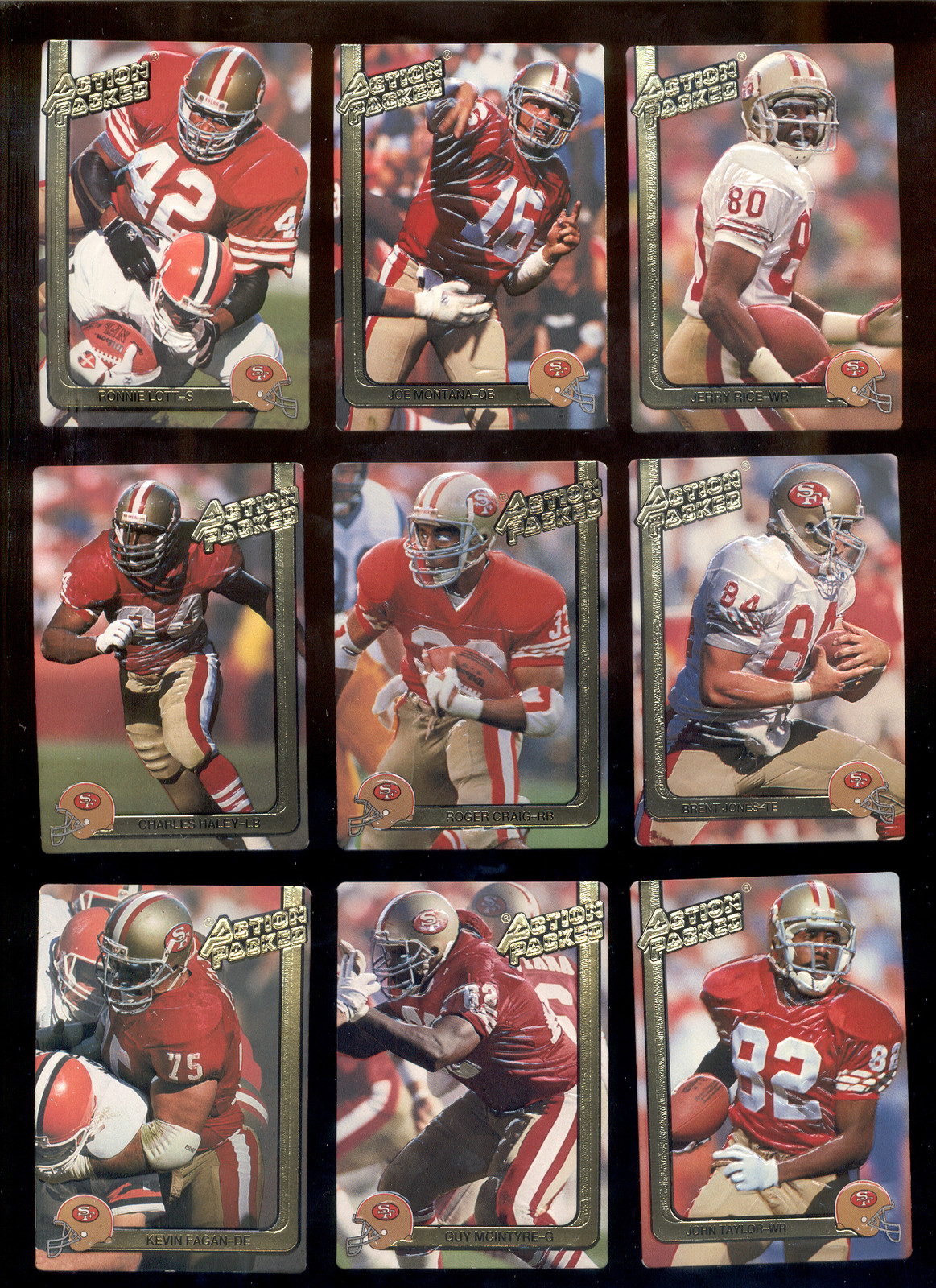1991 AP San Francisco 49ers Set JOE MONTANA JERRY RICE ROGER CRAIG ...