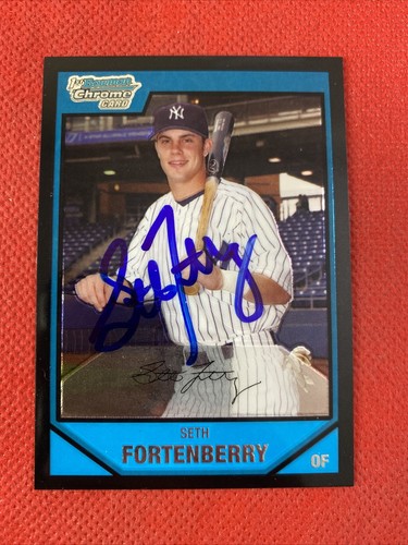 2007 Bowman Chrome Seth Fortenberry #BC49 Auto Signed Autograph Yankees ...