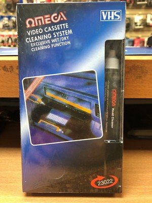 VCR Video Cleaner VHS Cassette Recorder Tape Head Cleaner System ...