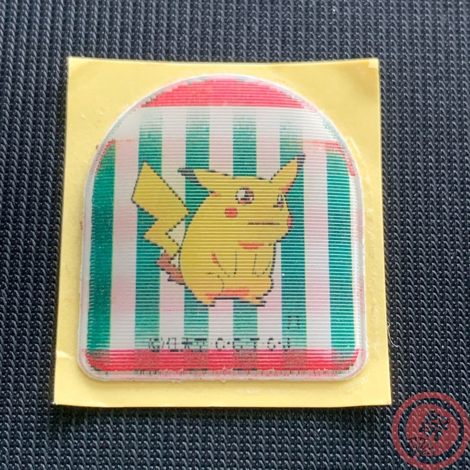 Pokemon PIKACHU No.8 3D Lenticular Sticker Seal Card Anime Meiji Rare ...