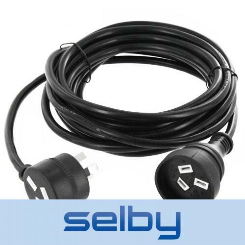 10m Piggyback Extension Cord 240V Power Lead Cable AU 3-Pin Black ...