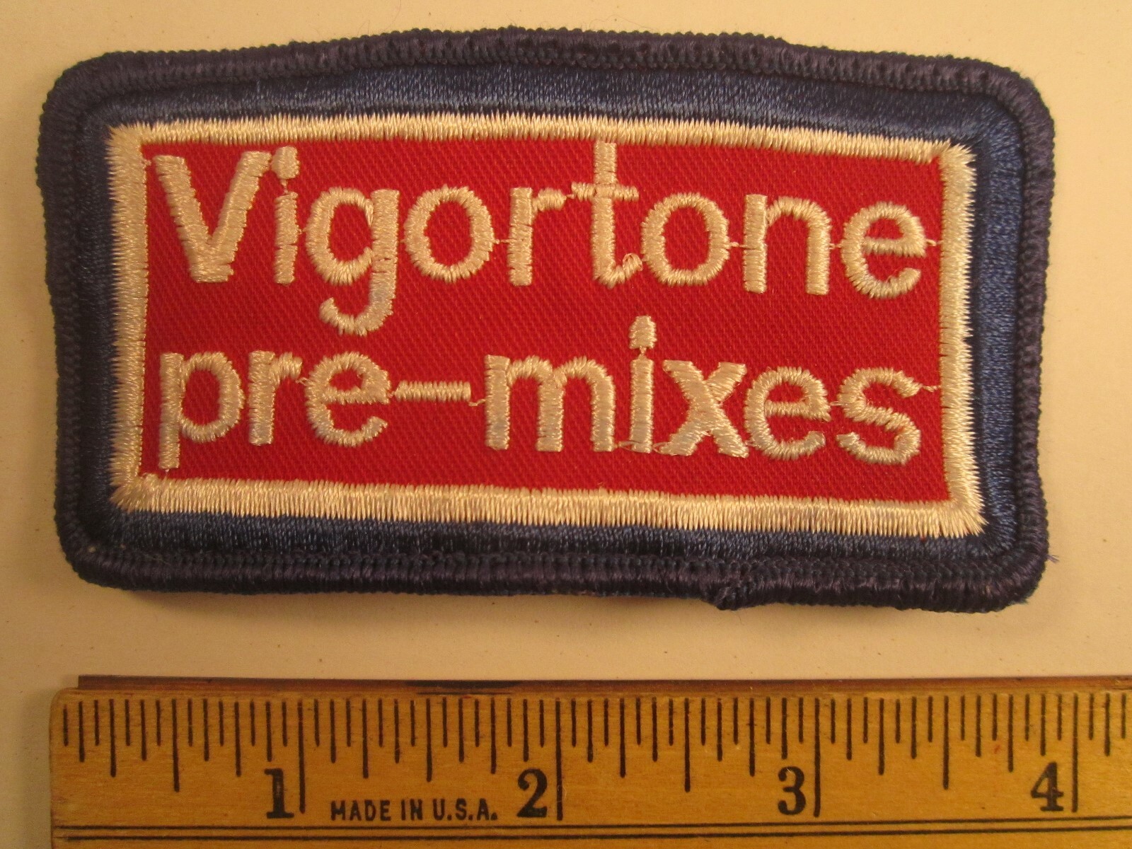 Vintage Hat Cap Patch VIGORTONE PRE-MIXES [Y113A9a] | eBay
