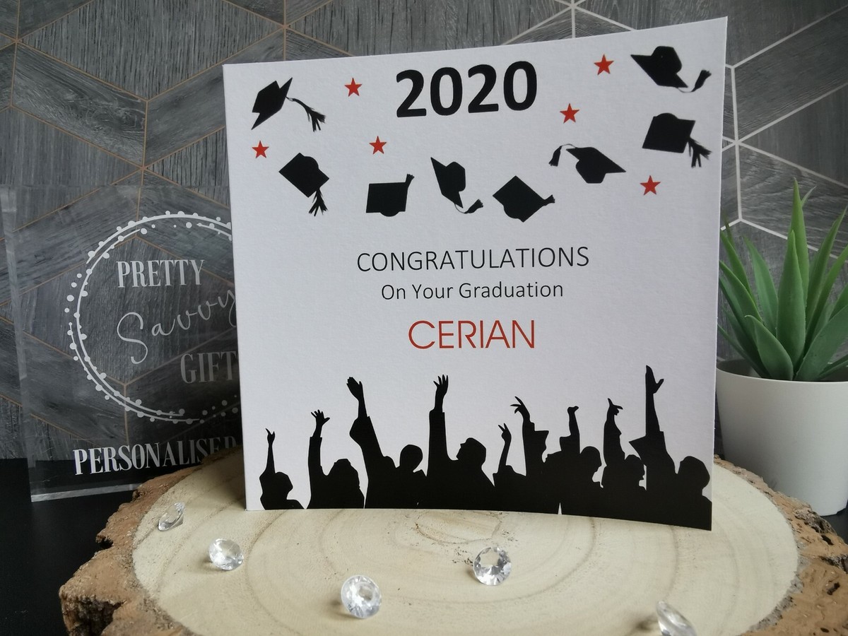 Graduation Name Card Font Double Sided Graduation Invitation Card