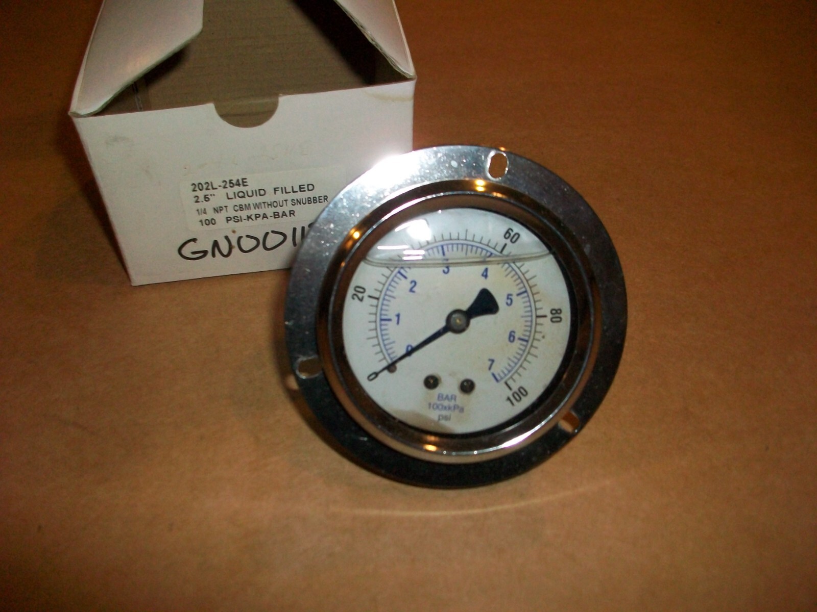 2.5" Liquid Filled Pressure Gauge 202l-254E 1/4npt 100psi | eBay