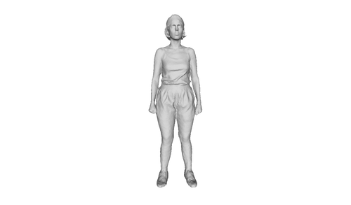 Printle C Femme 007 Jeune Femme Debout Jogging Figurine pour Dioramas ...